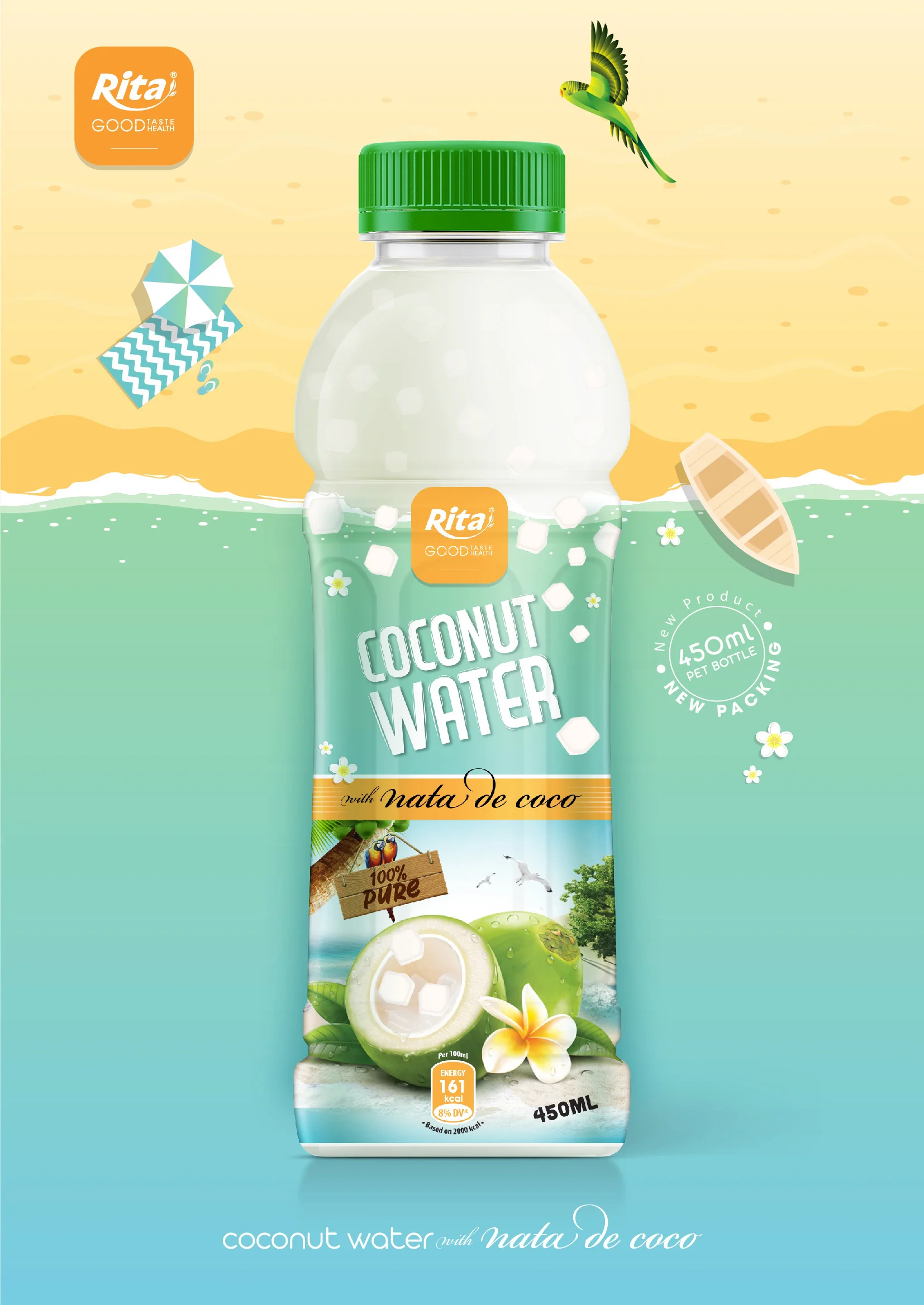 Coconut Water: Coconut water with Nata de coco
