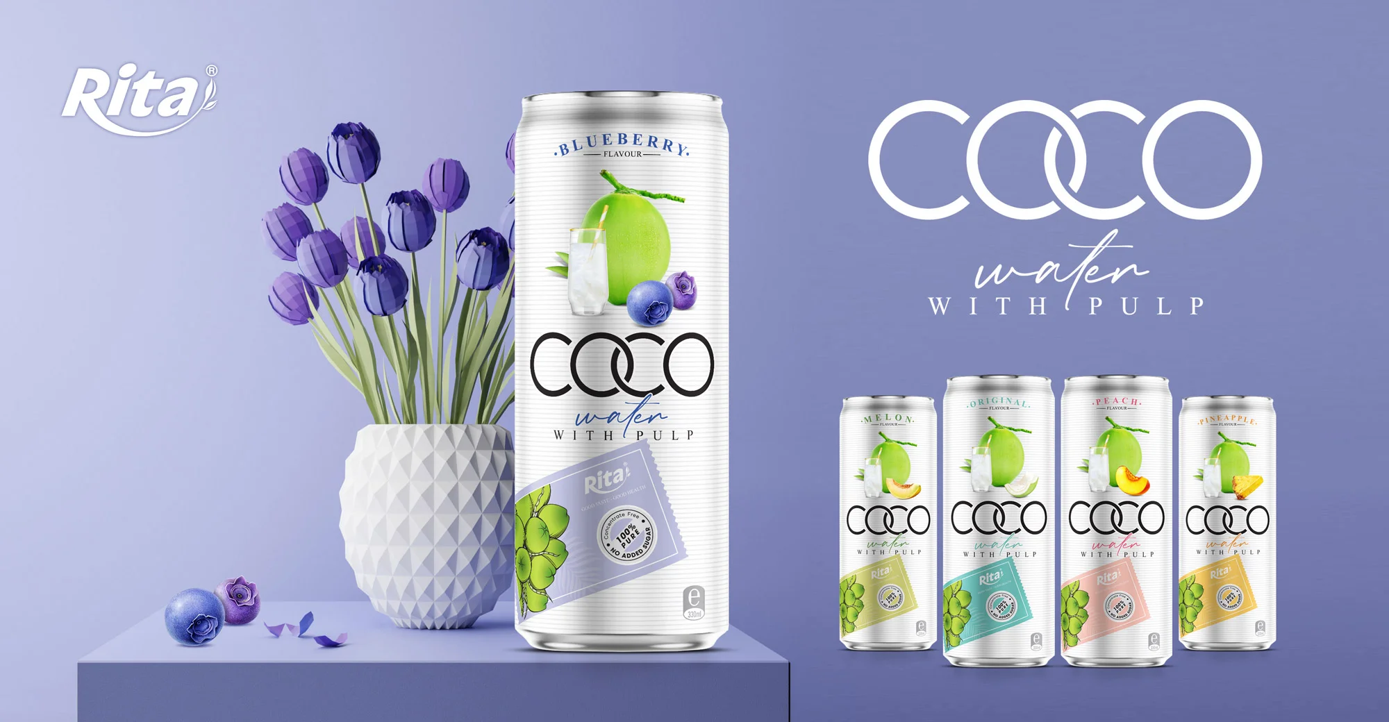 Coconut Water: Coco water pulp with peach 330ml